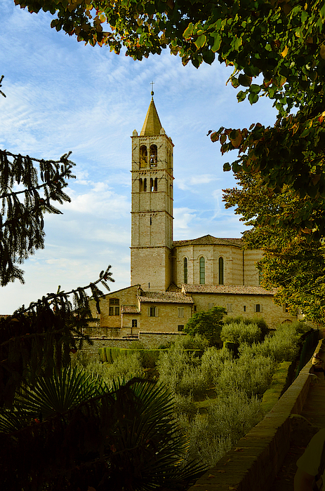Basilica Of Saint Chiara, Assisi, Italy Tapestry by Kenneth Murray ...