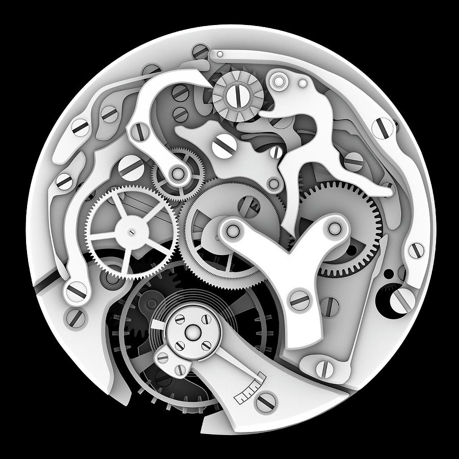 Mechanical Watch Interior #1 by Alfred Pasieka / Science Photo Library