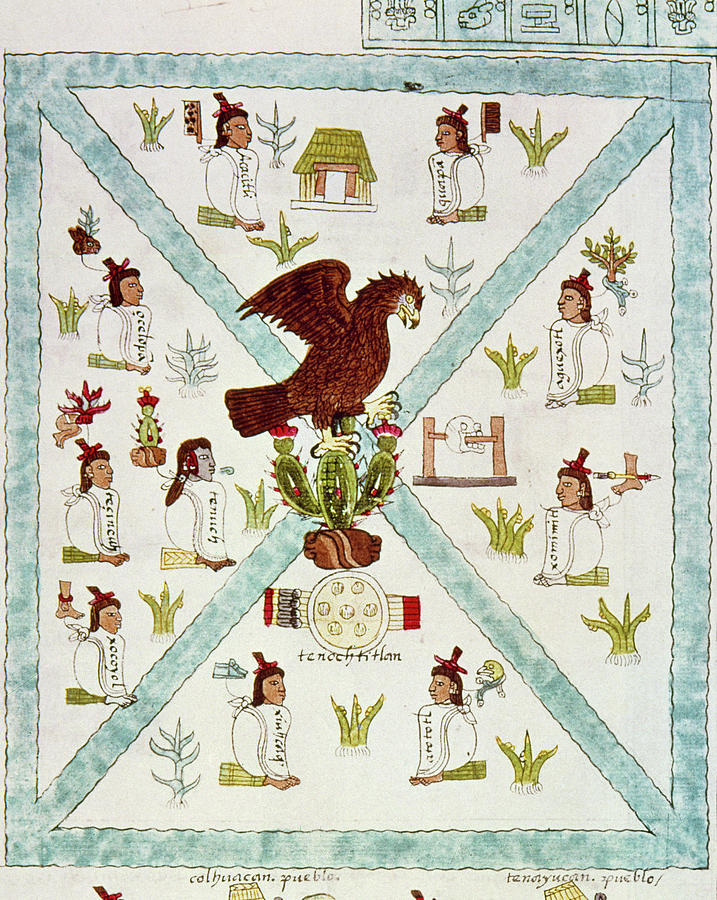 Tenochtitlan (mexico City) With Aztec #1 by Granger