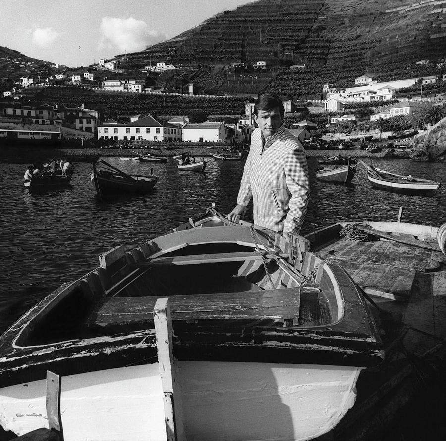 A Male Model At The Harbor Of Camara De Lobos by Leonard Nones