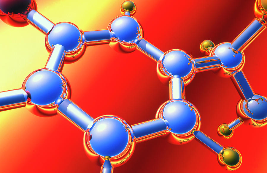 Adrenaline Molecule by Alfred Pasieka / Science Photo Library