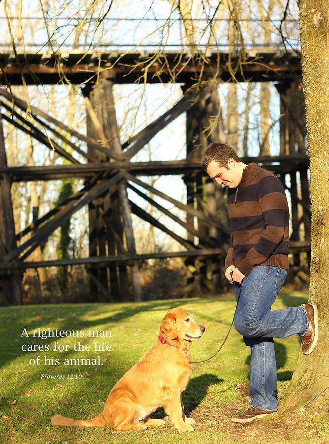 Against tree with verse Photograph by Rebecca Cozart - Metal Posters