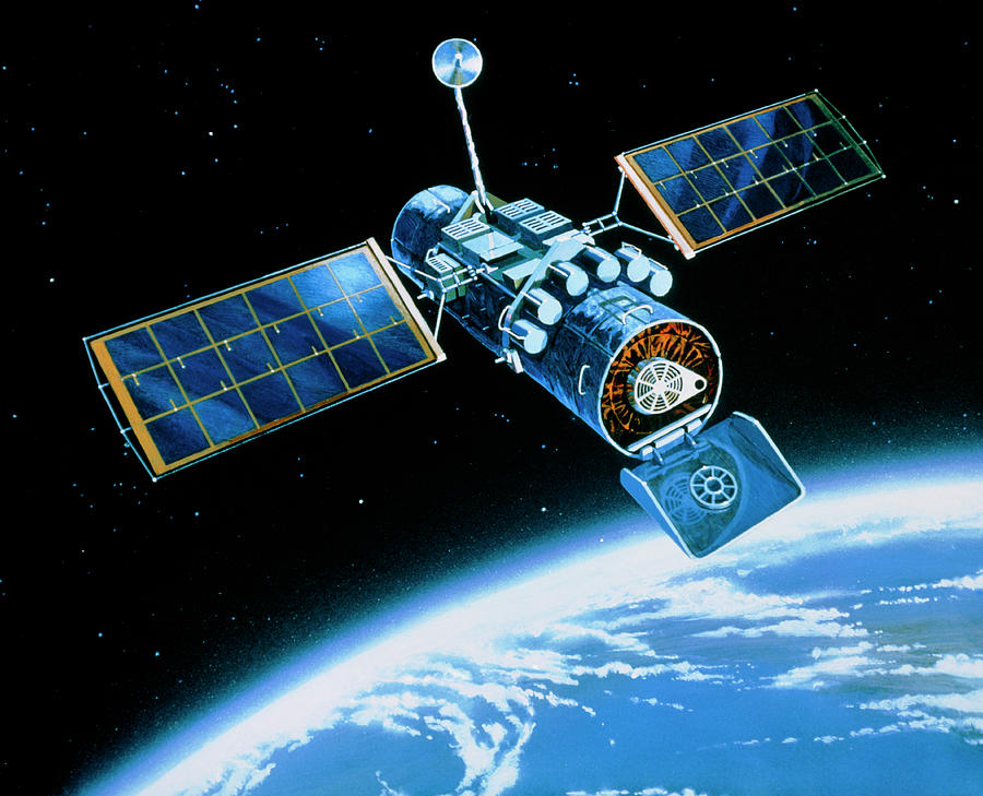Artist's Impression Of Axaf Satellite In Orbit. by Nasa / Science Photo ...