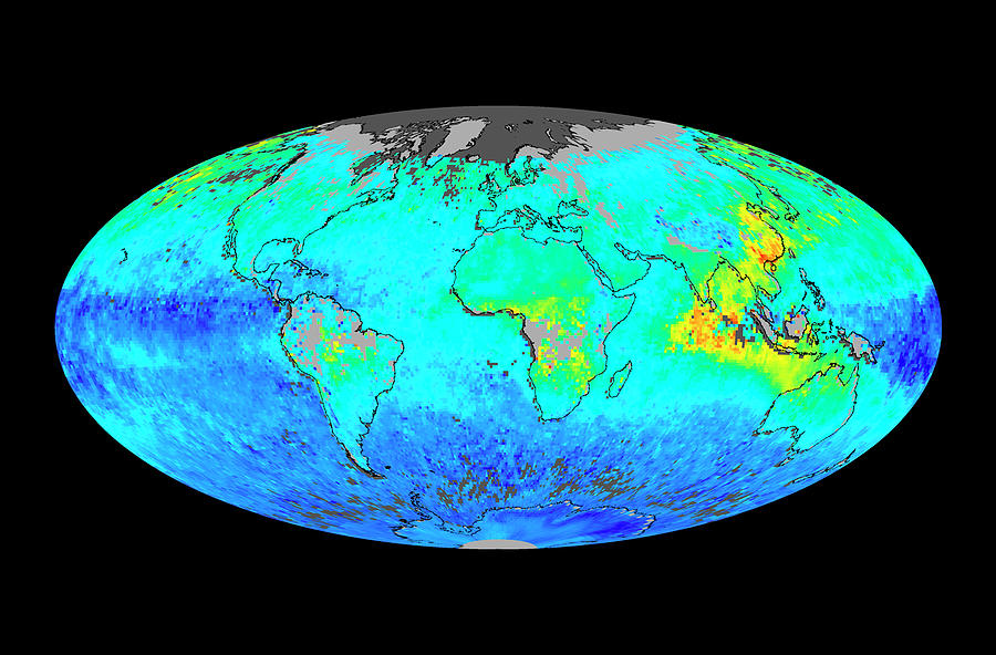 Carbon Monoxide Concentrations by Nasa / Ncar / Science Photo Library