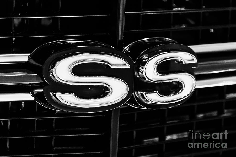 Chevelle SS Super Sport Emblem Black and White Picture by Paul Velgos