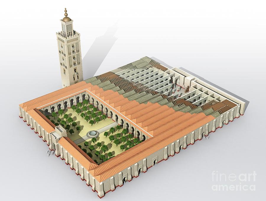 Great Mosque Of Seville, Artwork by Jose Antonio Pe?Ćas / Science Photo ...