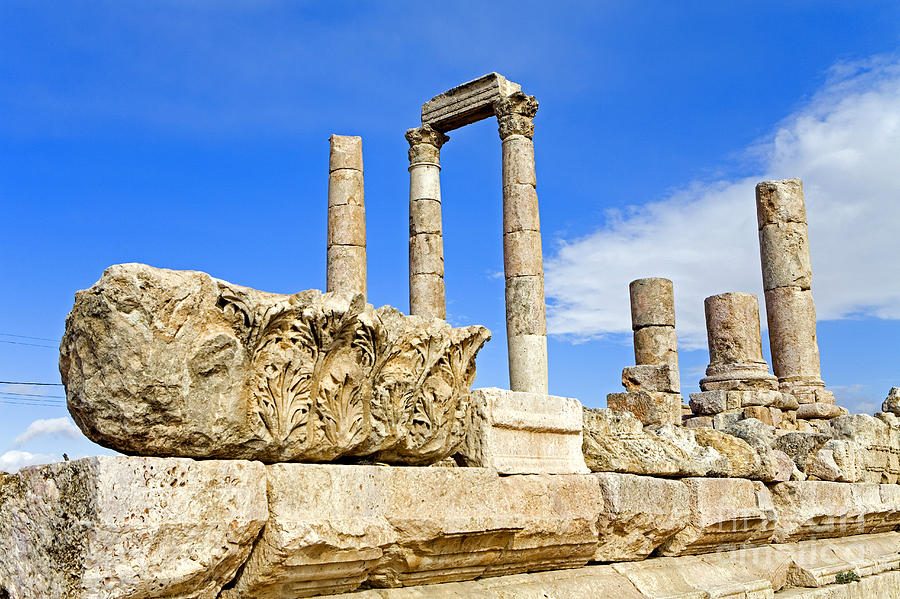 Hercules Temple, Amman Citadel, Jordan by Adam Sylvester