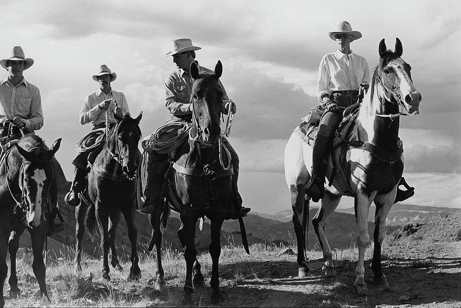 Male Models For The Gap Riding Horses by Arthur Elgort