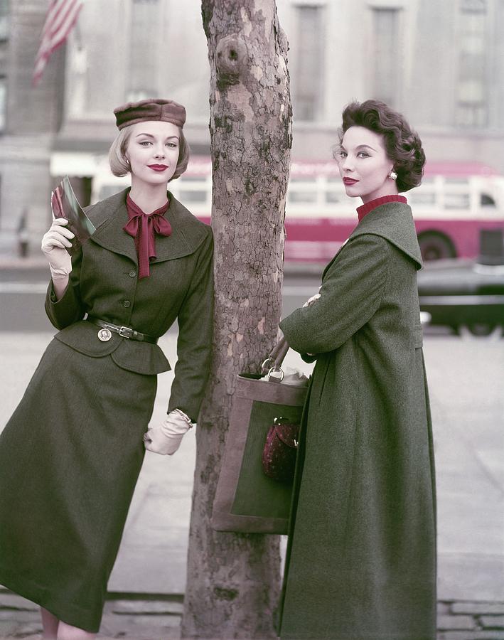 Models Standing By A Tree by Frances McLaughlin-Gill