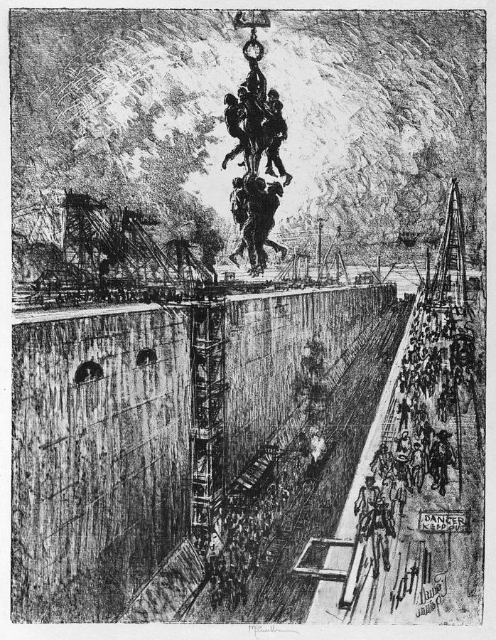 Pennell Gatun Lock, 1912 by Granger
