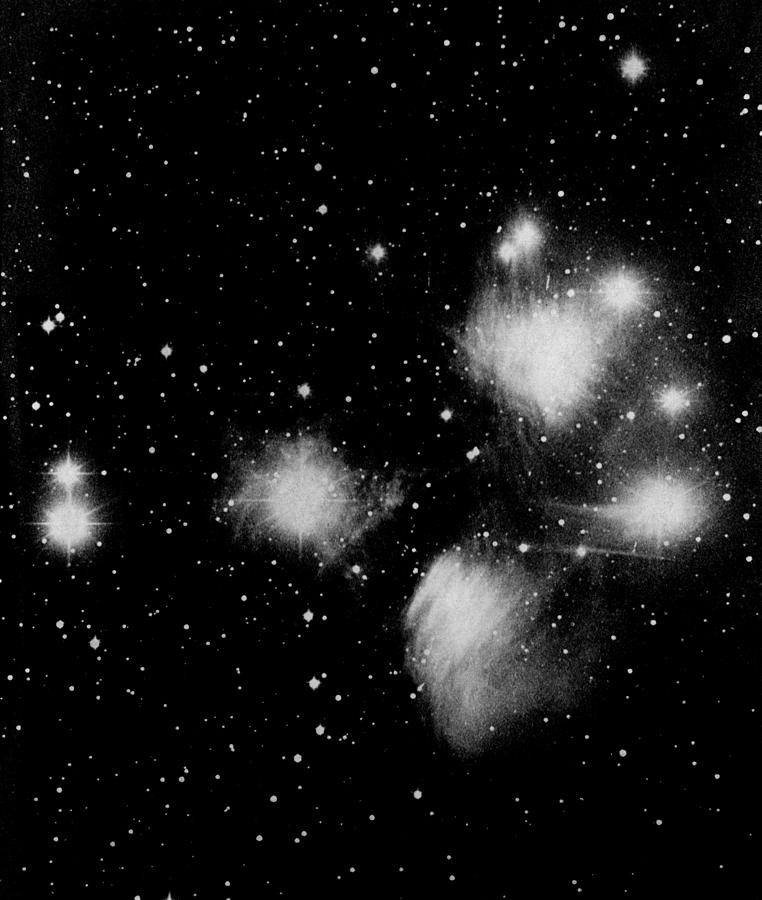 Pleiades open star cluster, 19th century by Royal Astronomical Society ...