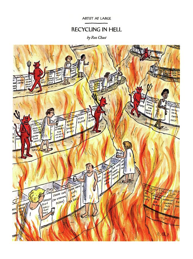 Recycling In Hell Unbent Paper Clips by Roz Chast