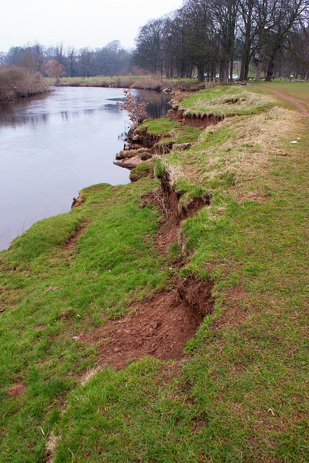 River Bank Slumping by Mark Williamson / Science Photo Library