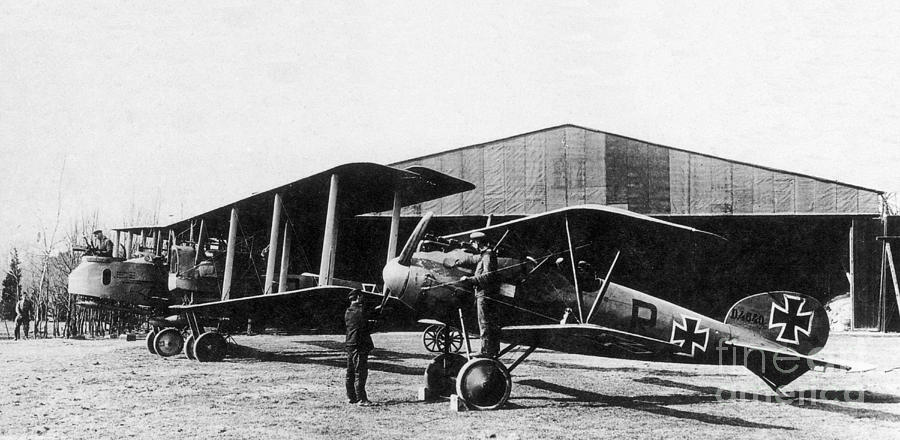 Wwi, Albatros With Gotha, German by Photo Researchers