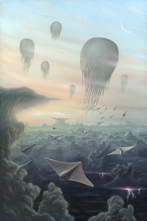 Alien Life-forms, Artwork #1 by Richard Bizley / Science Photo Library