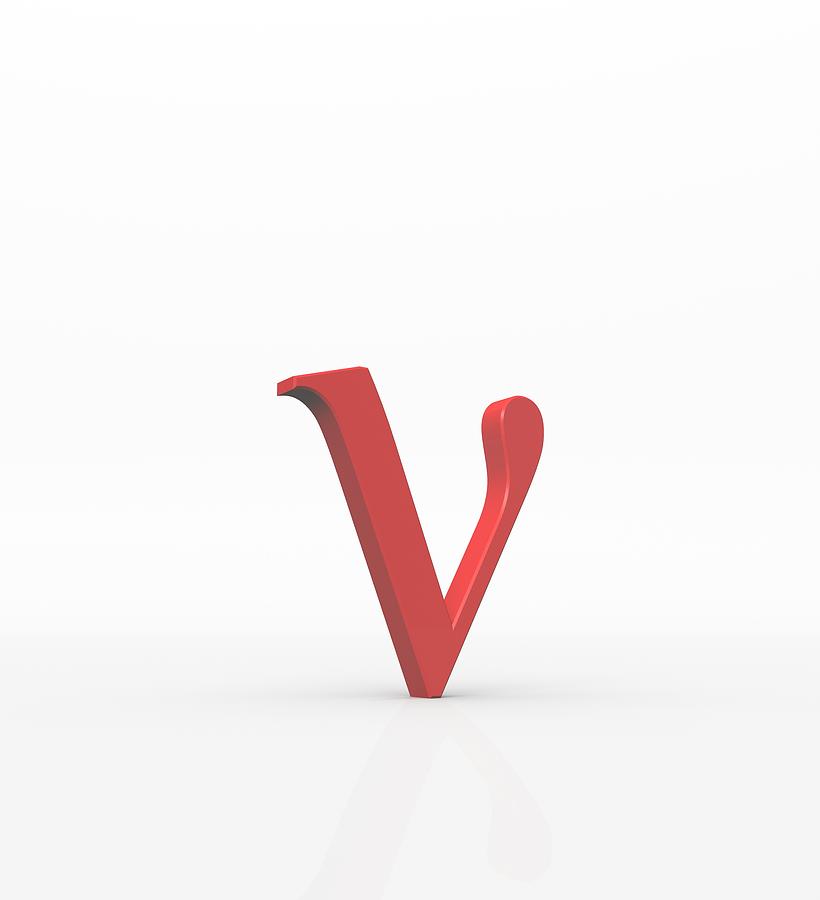 Greek Letter Nu, Lower Case #1 by David Parker