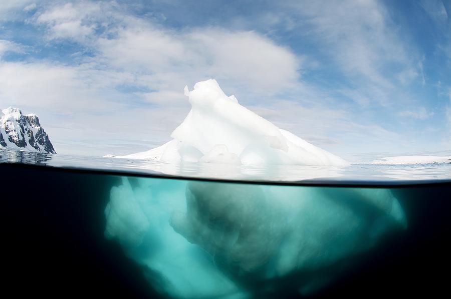 Antarctic Iceberg, Split View #2 by Louise Murray / Science Photo Library