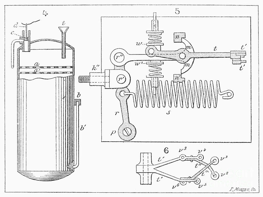 Motorcycle Engine, 1894 by Granger