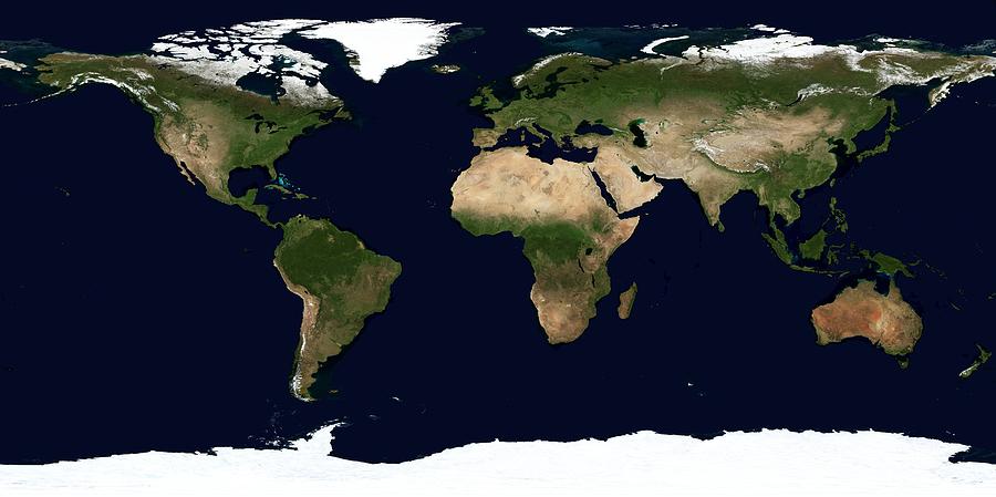 World Map, June 2004 by Nasa / Science Photo Library