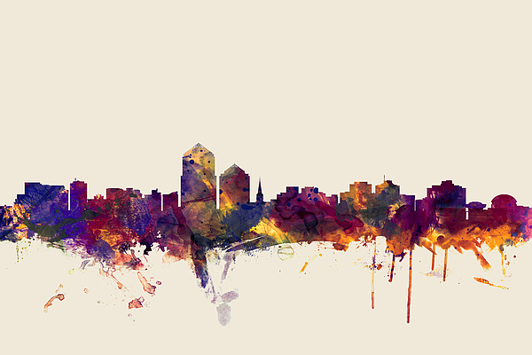 Albuquerque New Mexico Skyline #4 Jigsaw Puzzle by Michael Tompsett ...