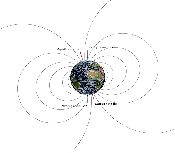 Earth's Magnetic Field And Axes #2 Greeting Card by Mikkel Juul Jensen ...
