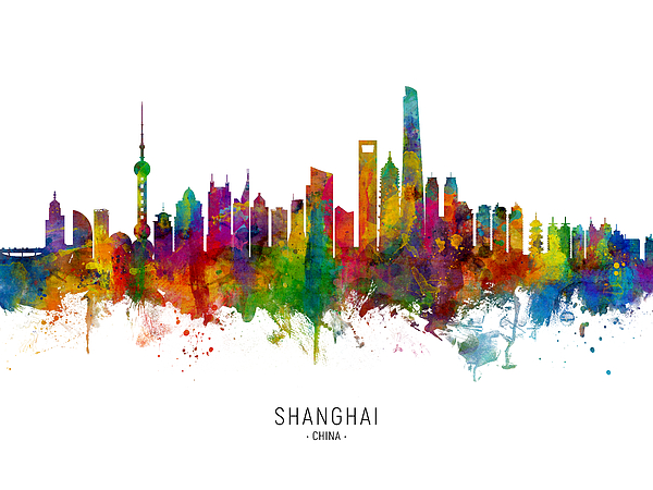 Shanghai China Skyline #7 Jigsaw Puzzle by Michael Tompsett - PX Puzzles