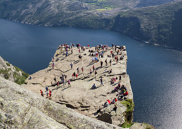 Preikestolen Pulpit Rock From Above Greeting Card by Maximilian MAller