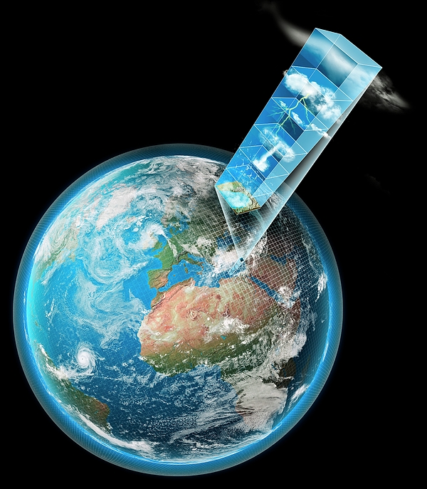 Weather Forecasting Greeting Card by Claus Lunau / Science Photo Library