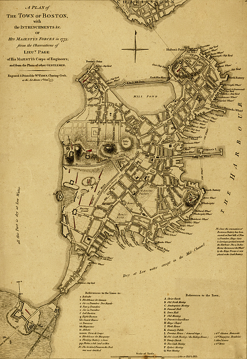 Boston in 1775 Jigsaw Puzzle by Vintage Military Maps - PX Puzzles