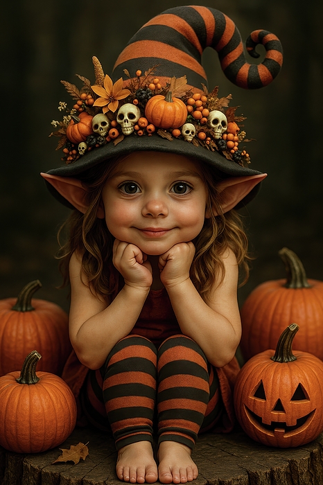The Pumpkin Sprite Tapestry by Bill And Linda Tiepelman - Bill And ...