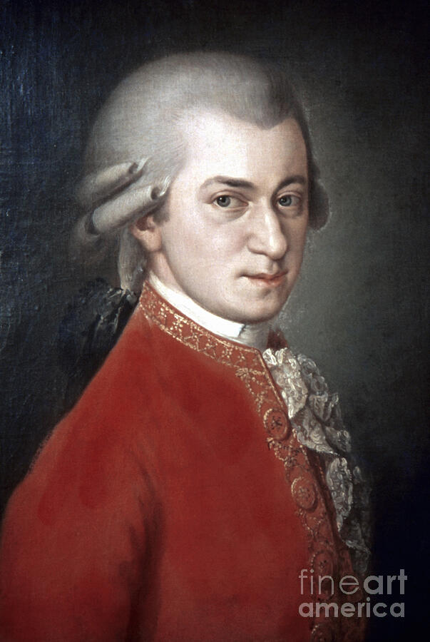 Wolfgang Amadeus Mozart by Barbara Krafft - Granger Historical Picture ...