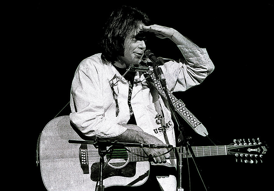 Neil Young Plays Atlanta #1 by Rick Diamond