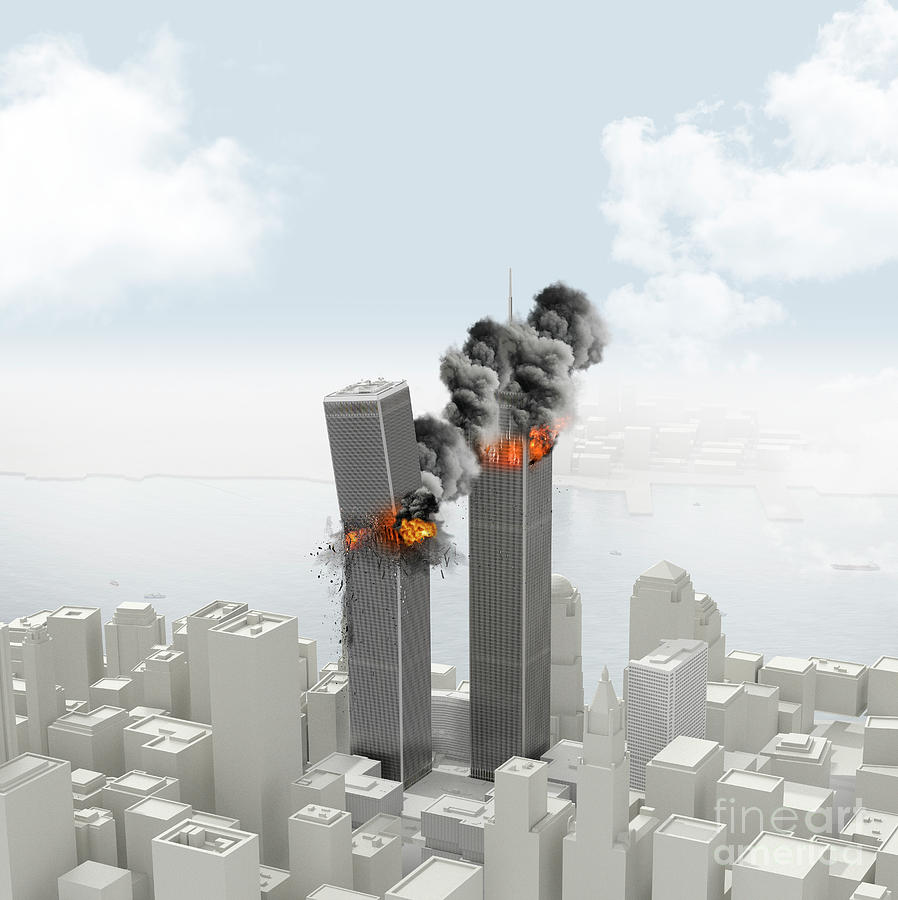 Twin Towers Collapse After September 11 Attack #1 by Claus Lunau ...