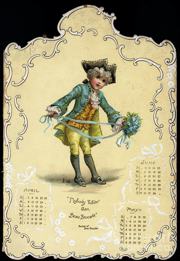 1899 Calendar April, May And June by Bettmann
