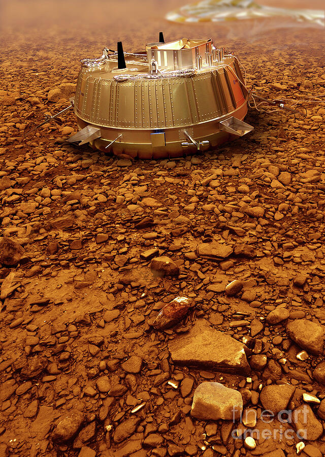 Huygens Probe On Titan Surface #2 by Detlev Van Ravenswaay / Science ...