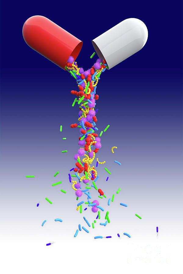 Probiotic Capsule #9 by Roger Harris / Science Photo Library