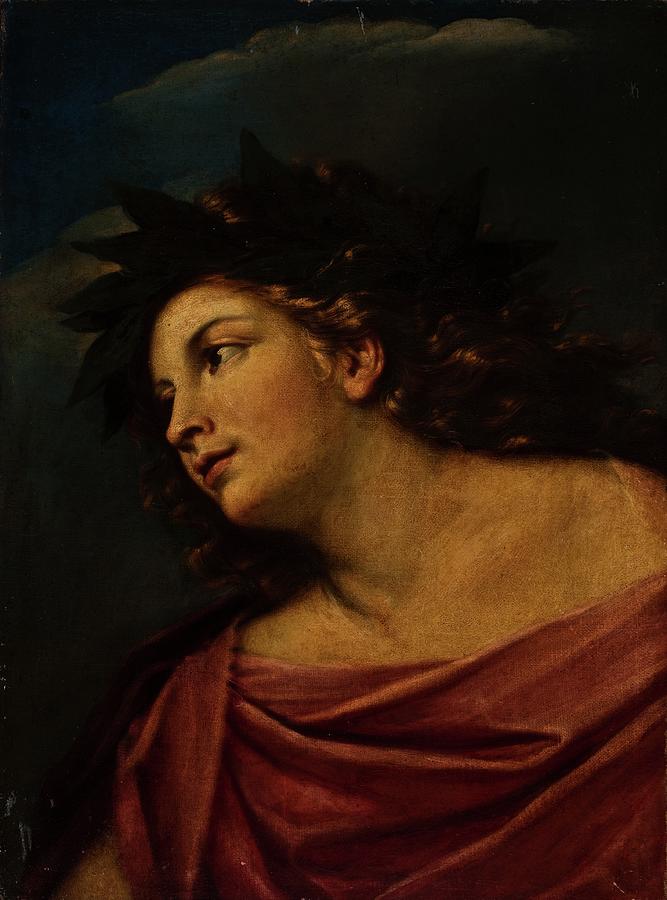 Apollo Wearing A Laurel Wreath by Giovanni Francesco Romanelli