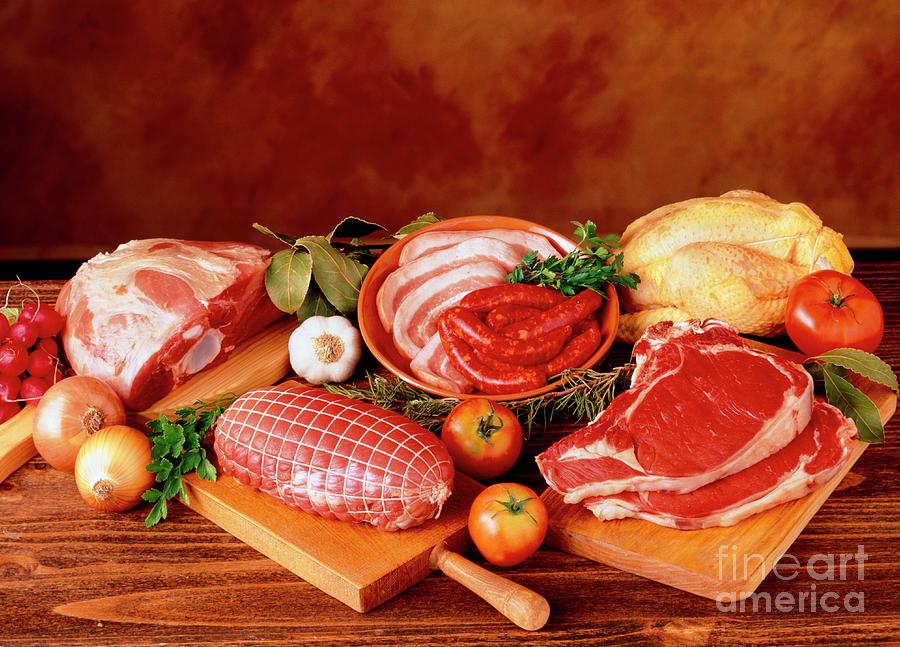 Assorted Red Meats by "Ricardo Arias, Latin Stock / Science Photo Library"