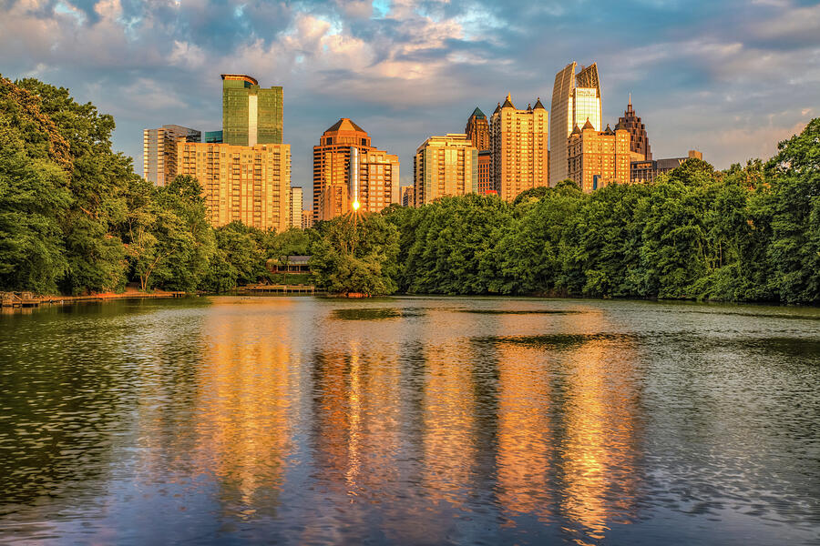 Atlanta Skyline Sunrise - City of Gold by Gregory Ballos