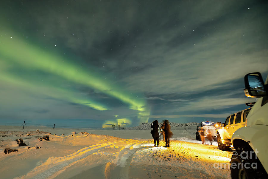 Aurora Watching Near Reykjavik by Chris Madeley / Science Photo Library