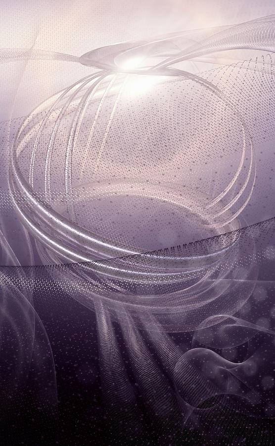 Complex Abstract Metallic Purple Coil by Ikon Images