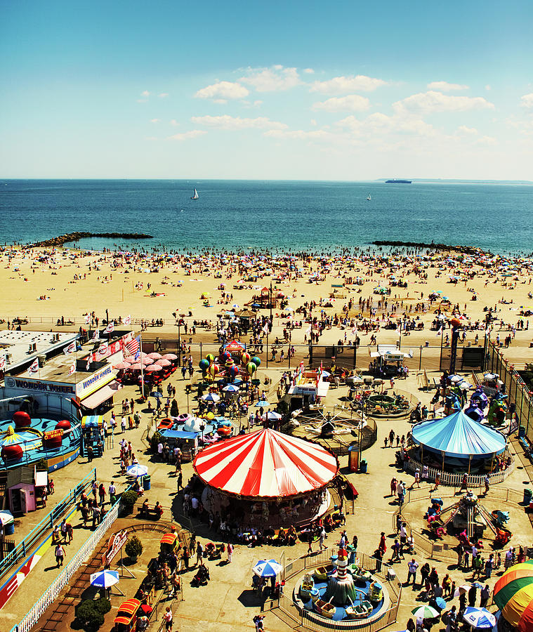Coney Island, Ny, Elevated View by Andy Ryan