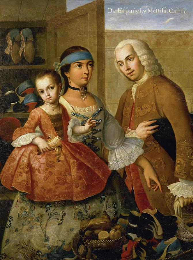 From Spaniard and Mestiza, Castiza. by Miguel Cabrera -1695-1768-