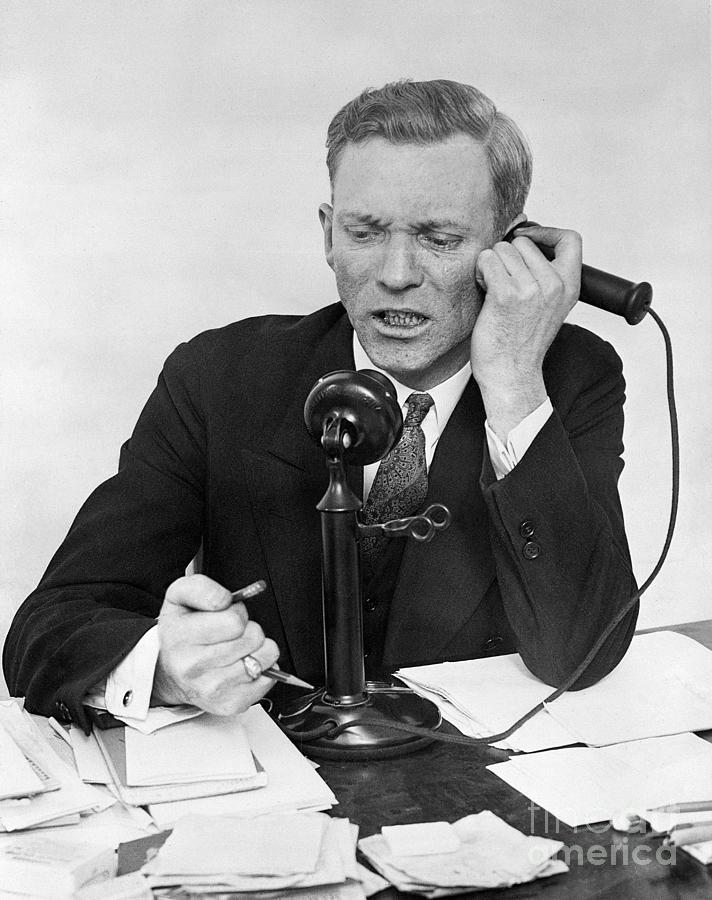 Frustrated Telephone Operator by Bettmann