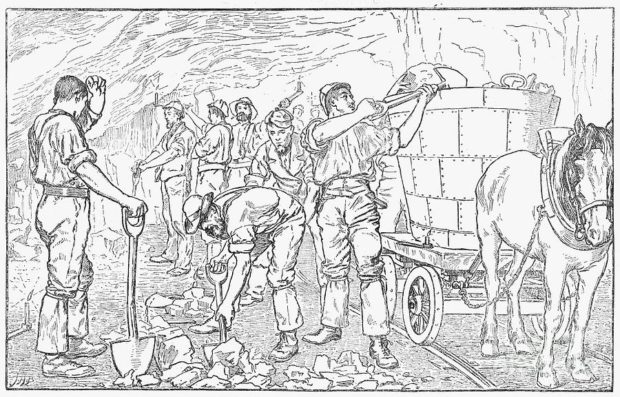 Inside A Cheshire Salt Mine, 1889 by Print Collector
