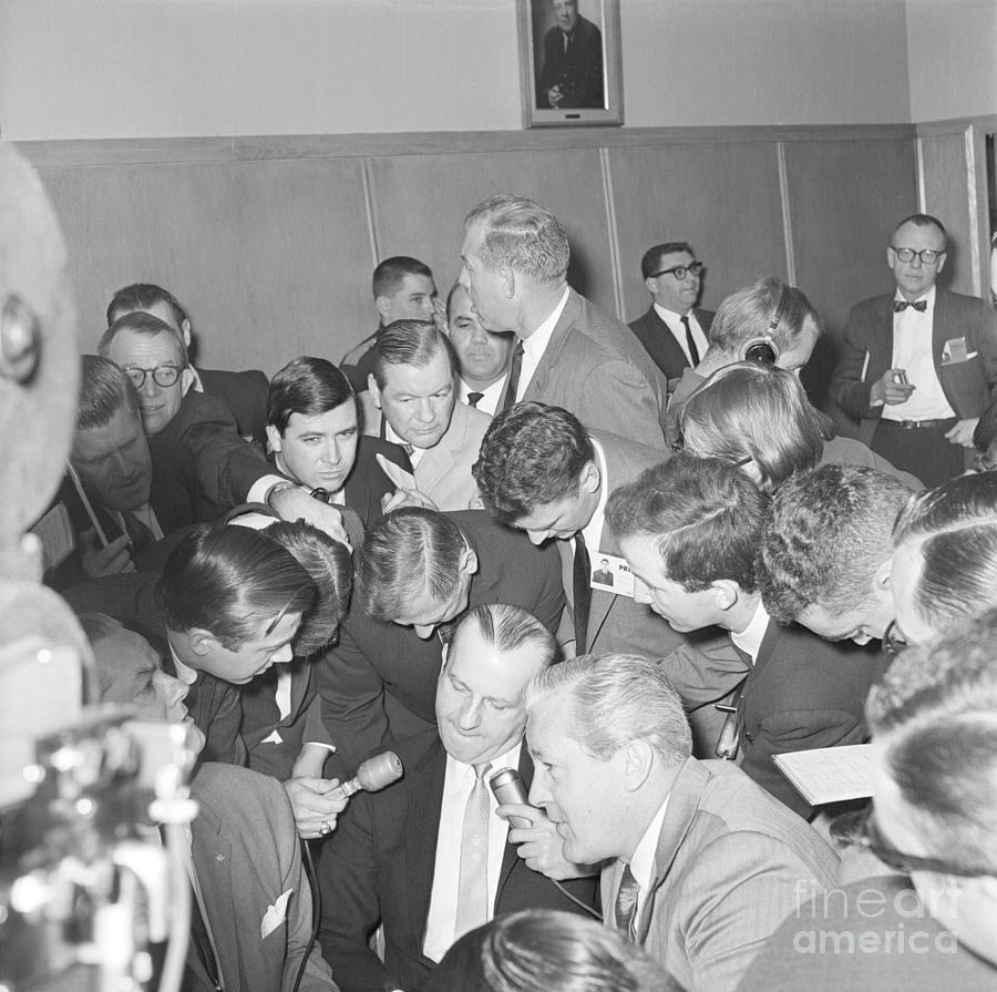 Jack Ruby With Lawyer Outside Court by Bettmann
