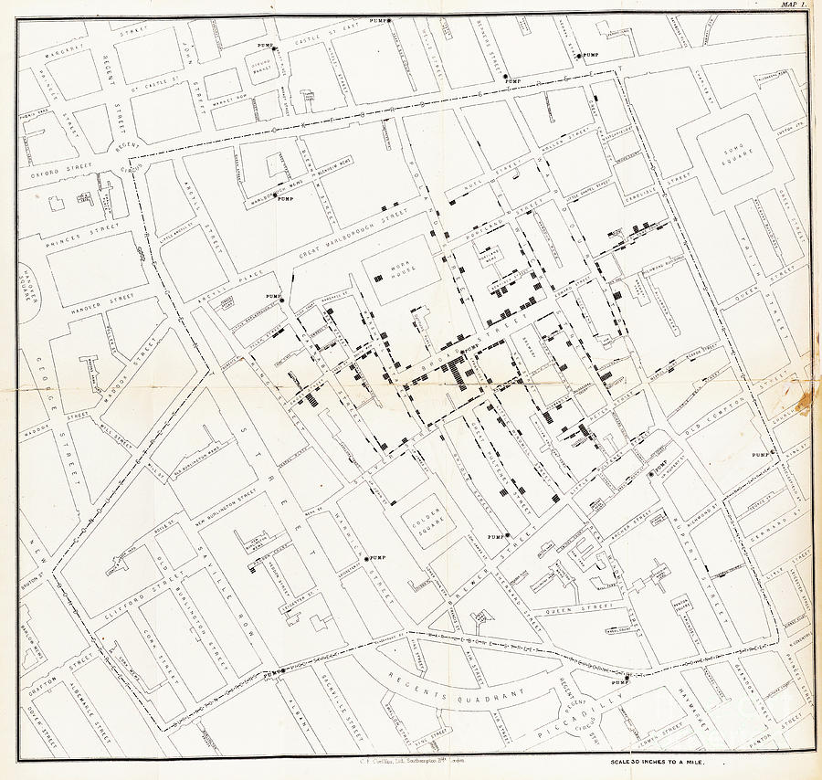 John Snow's Cholera Map by Wellcome Images / Science Photo Library