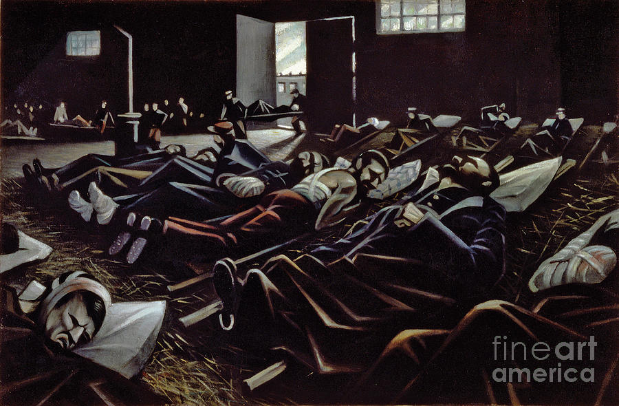 La Patrie Painting by Christopher Richard Wynne Nevinson - Metal Posters