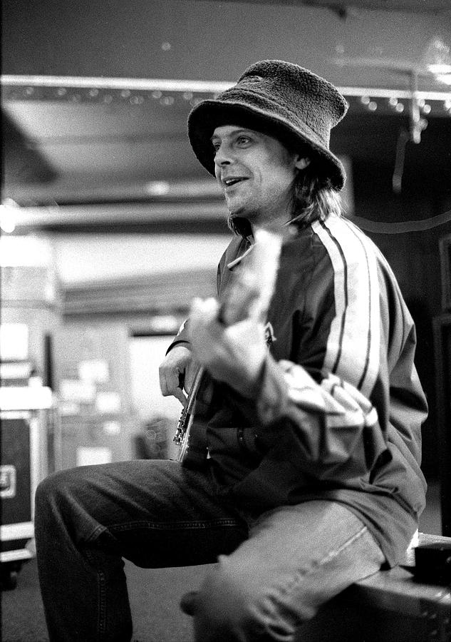 Mani Of The Stone Roses Rehearsing by Martyn Goodacre