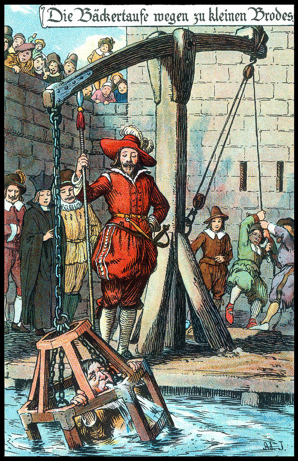 Medieval Punishment, Ducking-stool by Science Source